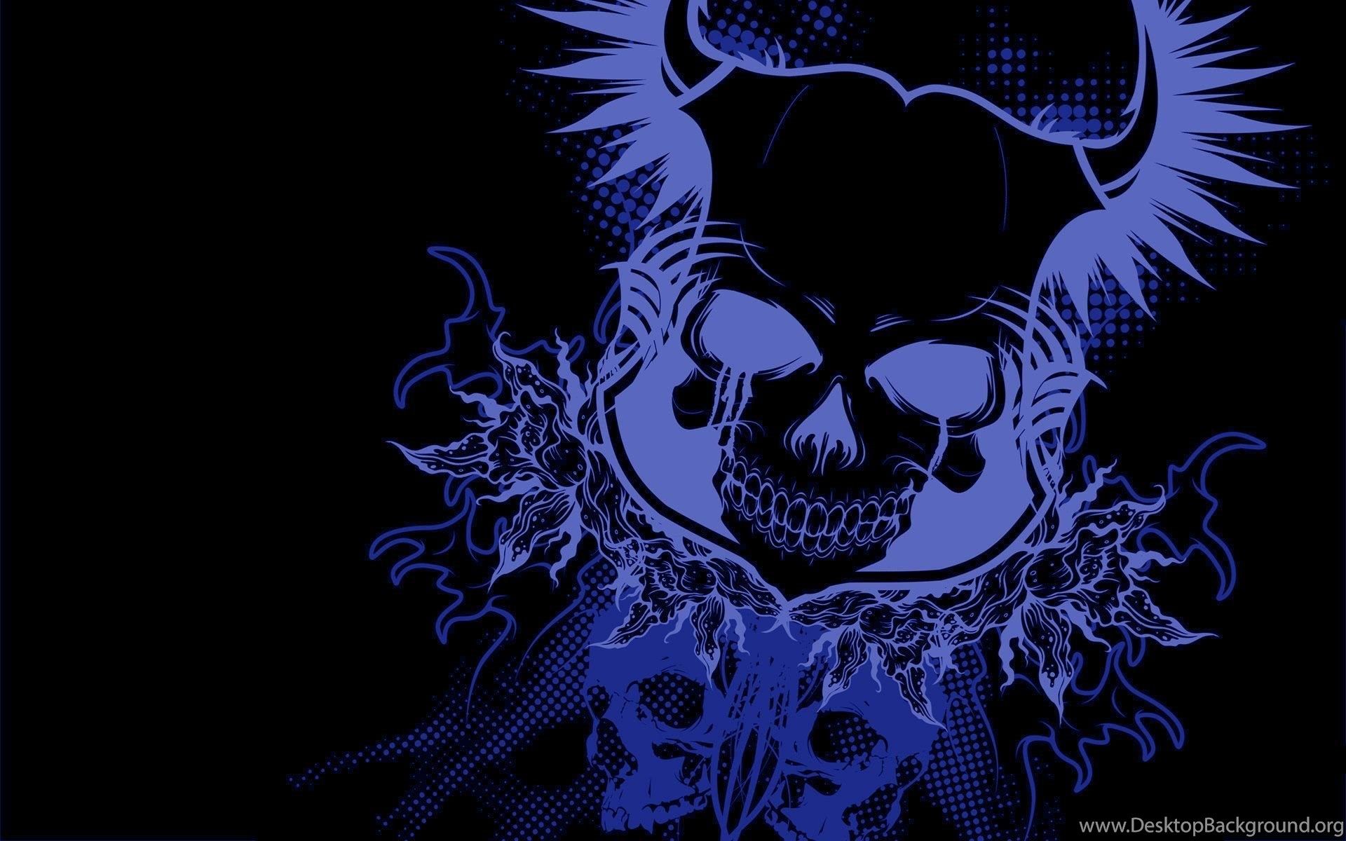 Blue Skull Desktop Wallpapers - Wallpaper Cave
