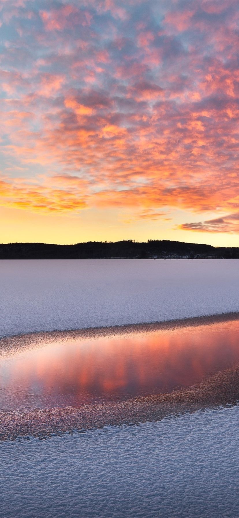 Winter Lake Sunset Wallpapers - Wallpaper Cave