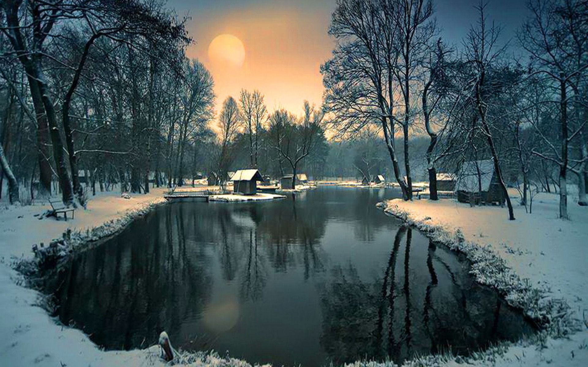Winter Pond Wallpapers - Wallpaper Cave