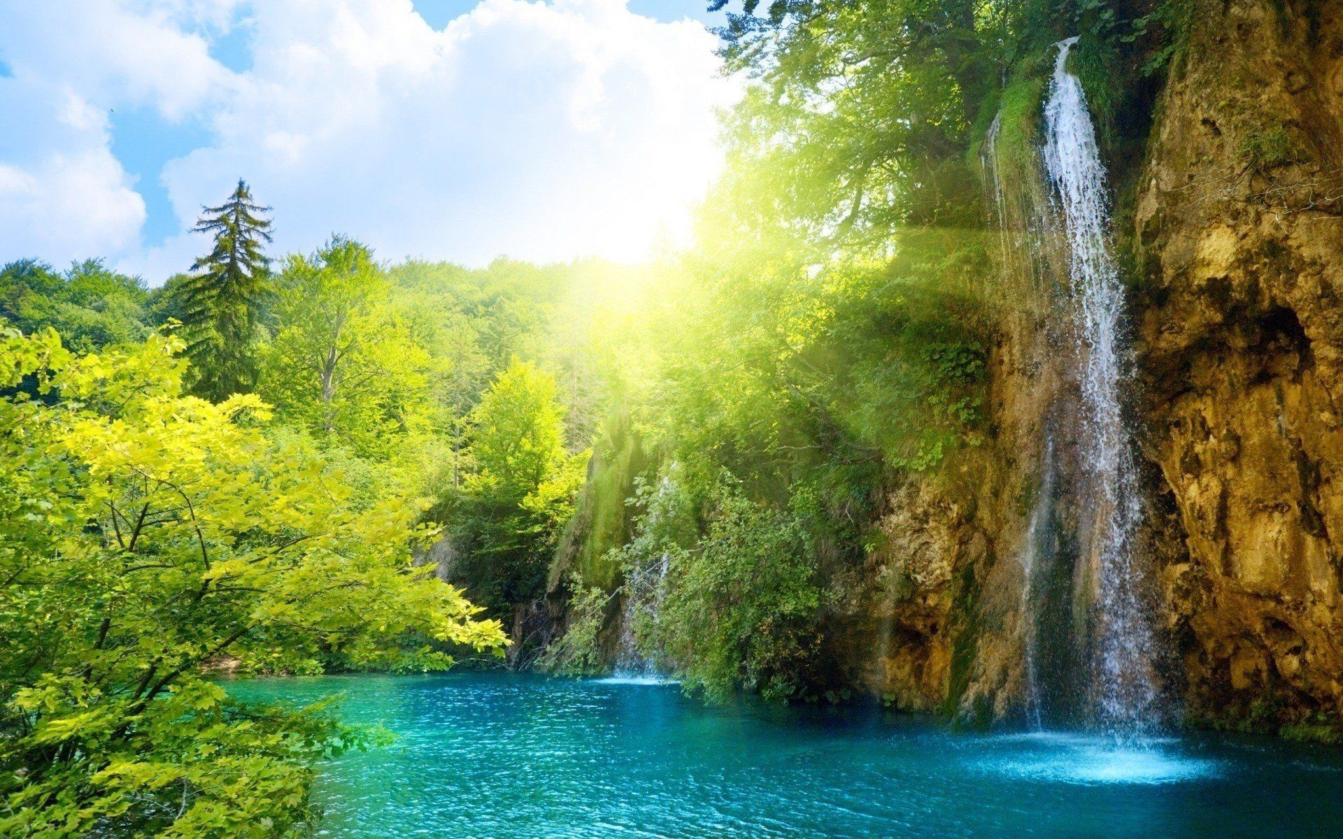 Waterfalls Light Wallpapers - Wallpaper Cave