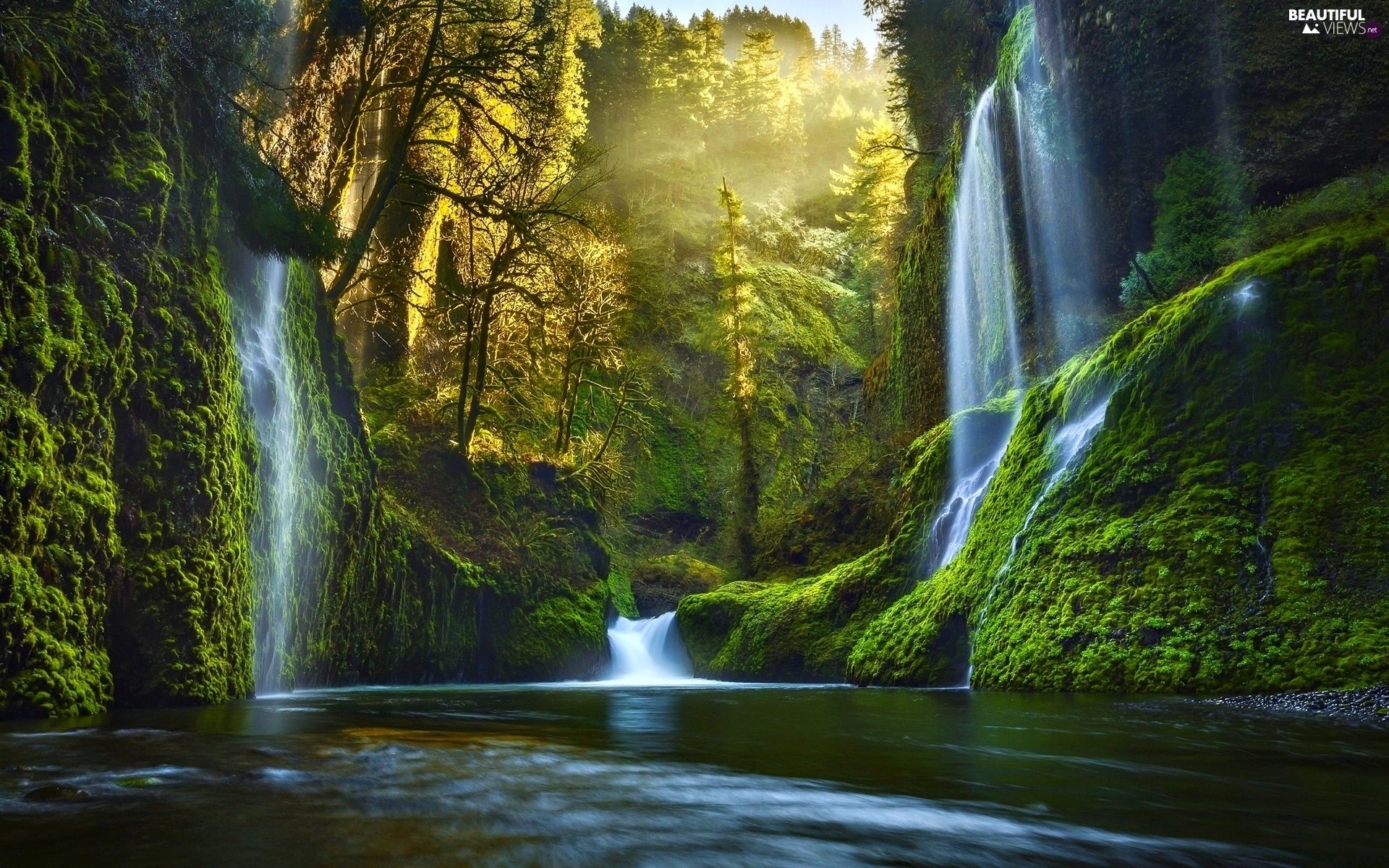 Waterfalls Light Wallpapers - Wallpaper Cave