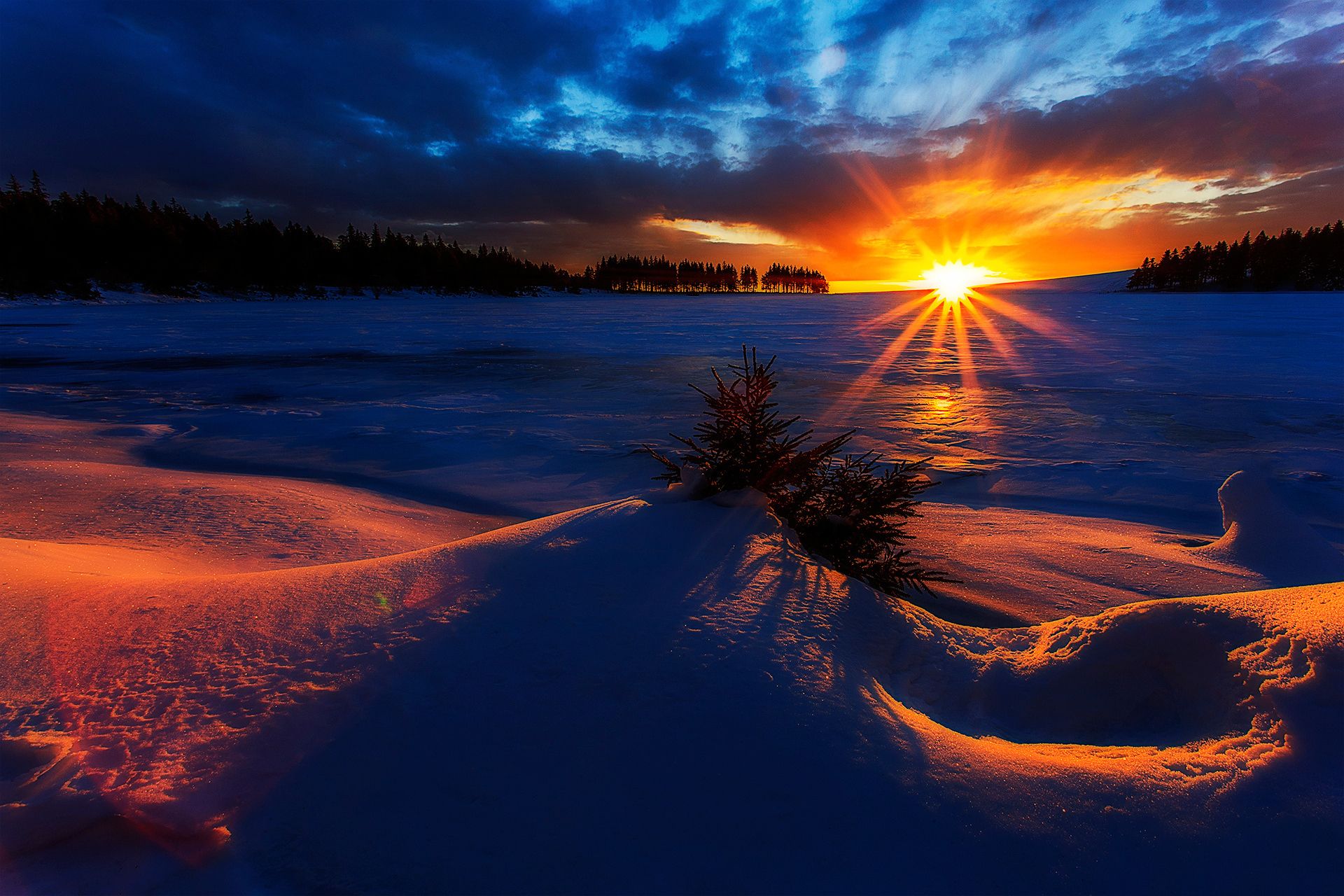 Winter Lake Sunrise Wallpapers - Wallpaper Cave