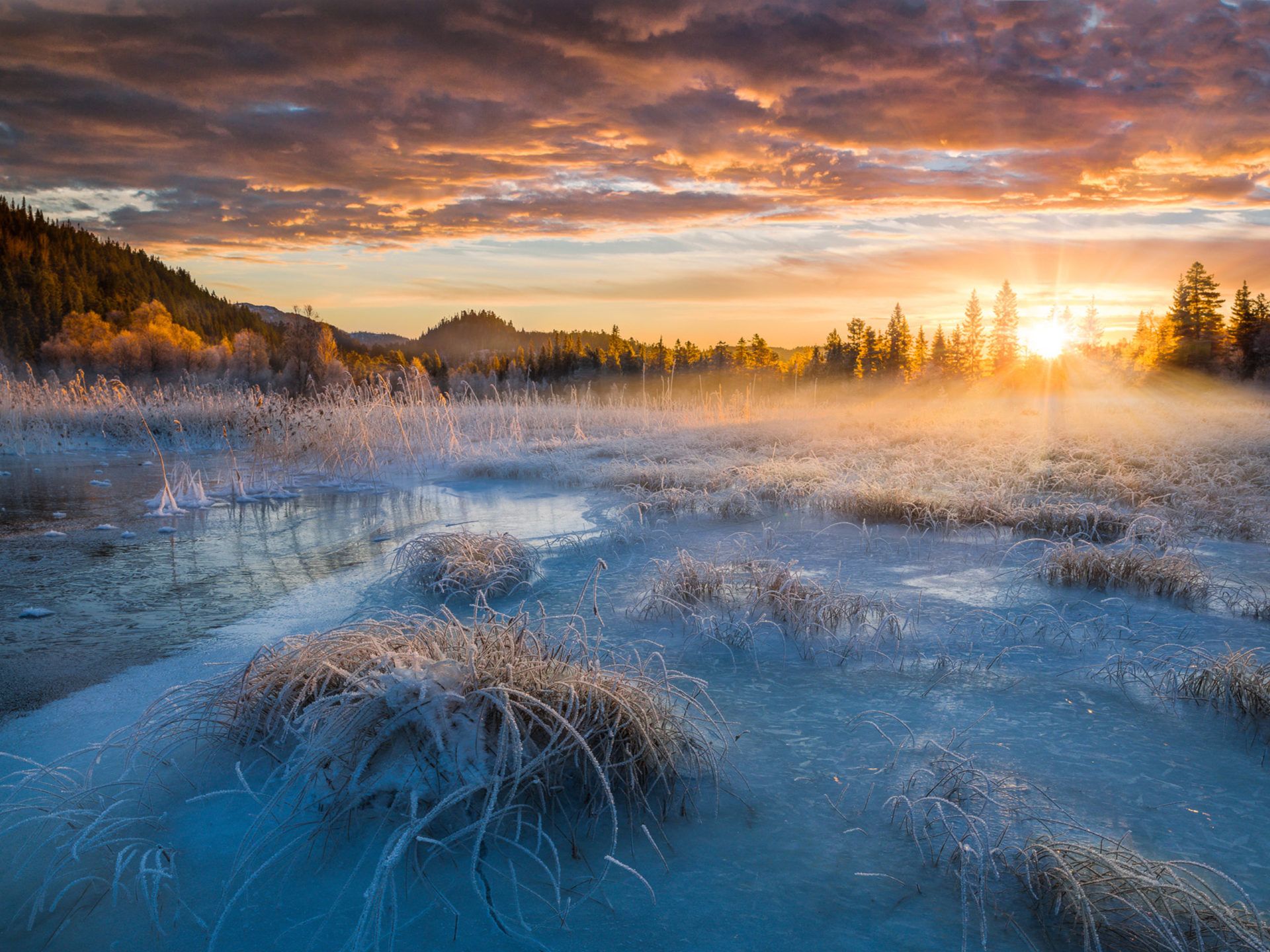 Winter Lake Sunrise Wallpapers - Wallpaper Cave