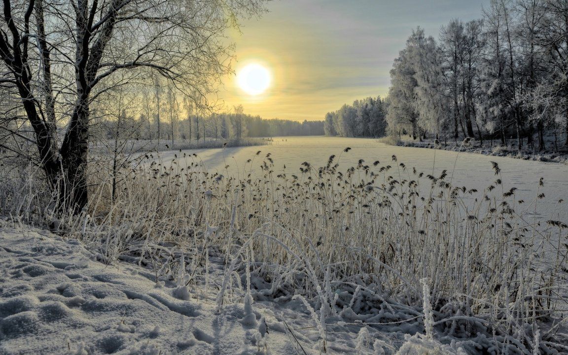Winter Lake Sunrise Wallpapers - Wallpaper Cave