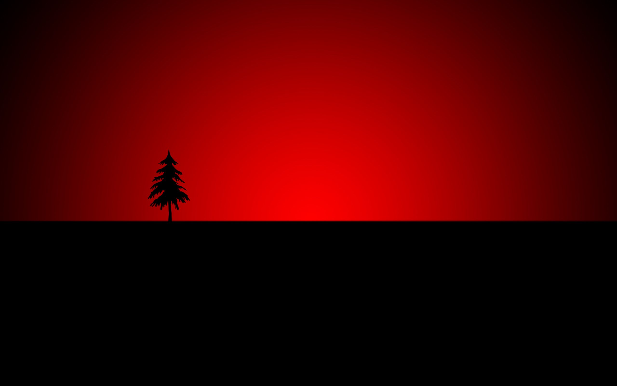 Desktop Red Trees Dark Wallpapers - Wallpaper Cave
