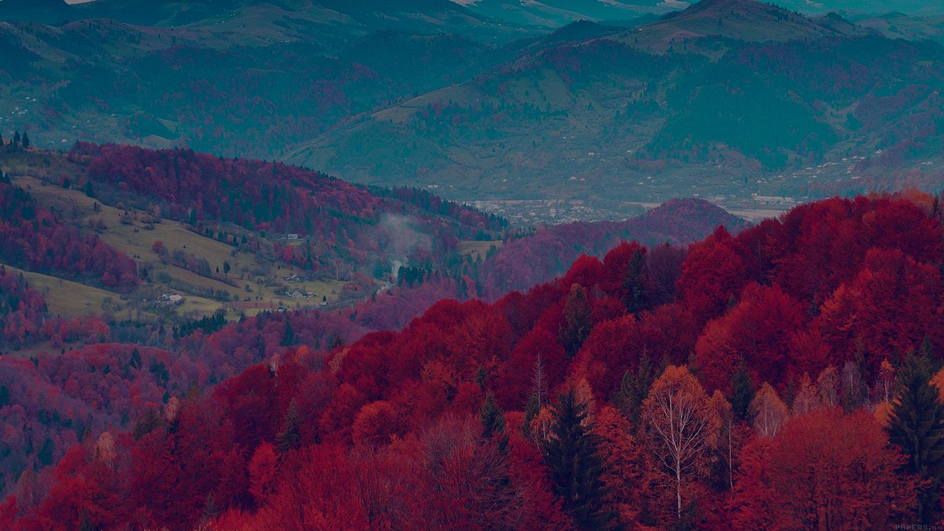 Desktop Red Trees Dark Wallpapers - Wallpaper Cave