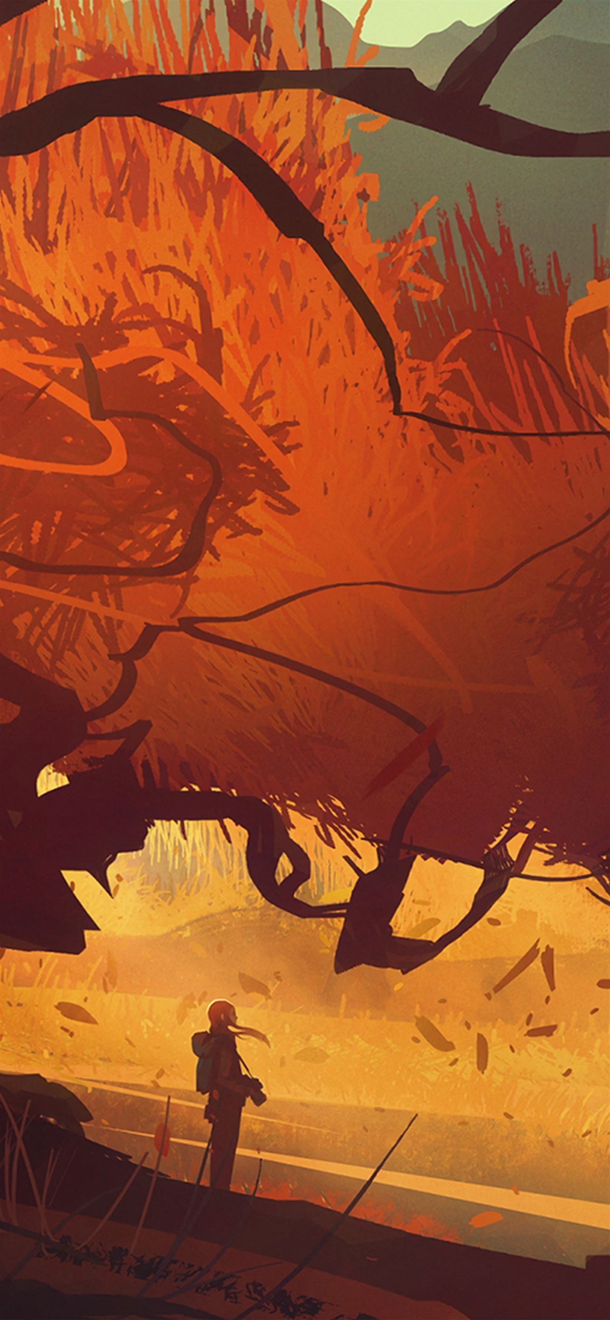 Anime Red Trees Wallpapers - Wallpaper Cave