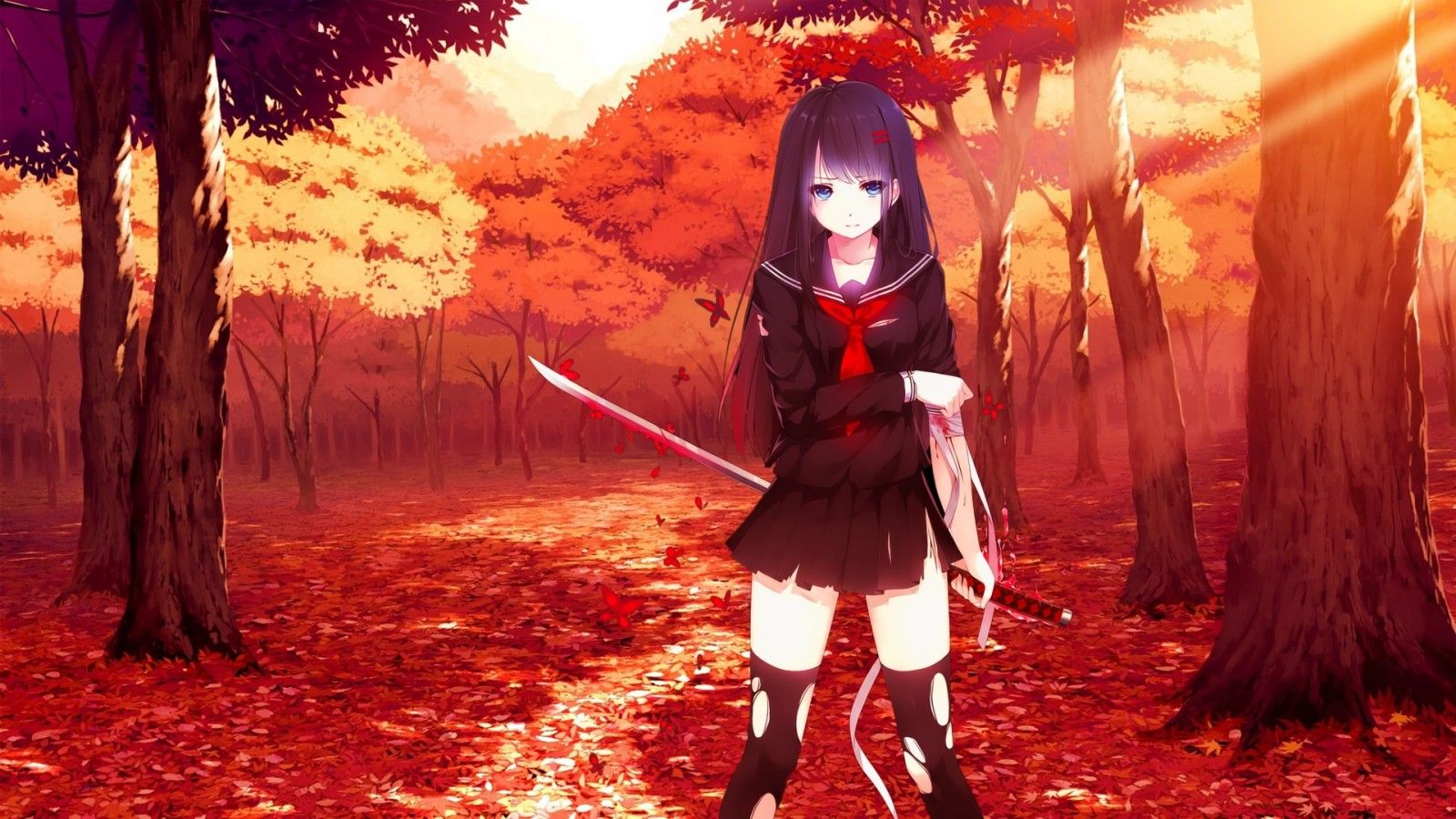 Anime Red Trees Wallpapers - Wallpaper Cave