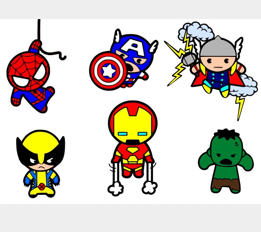 Cute Avengers Cartoon Wallpaper