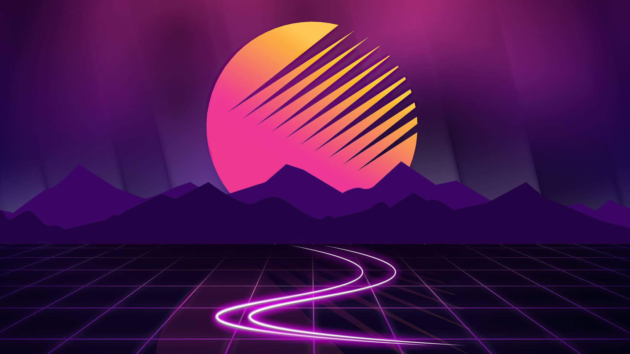 Neon Sun Retrowave Wallpapers - Wallpaper Cave