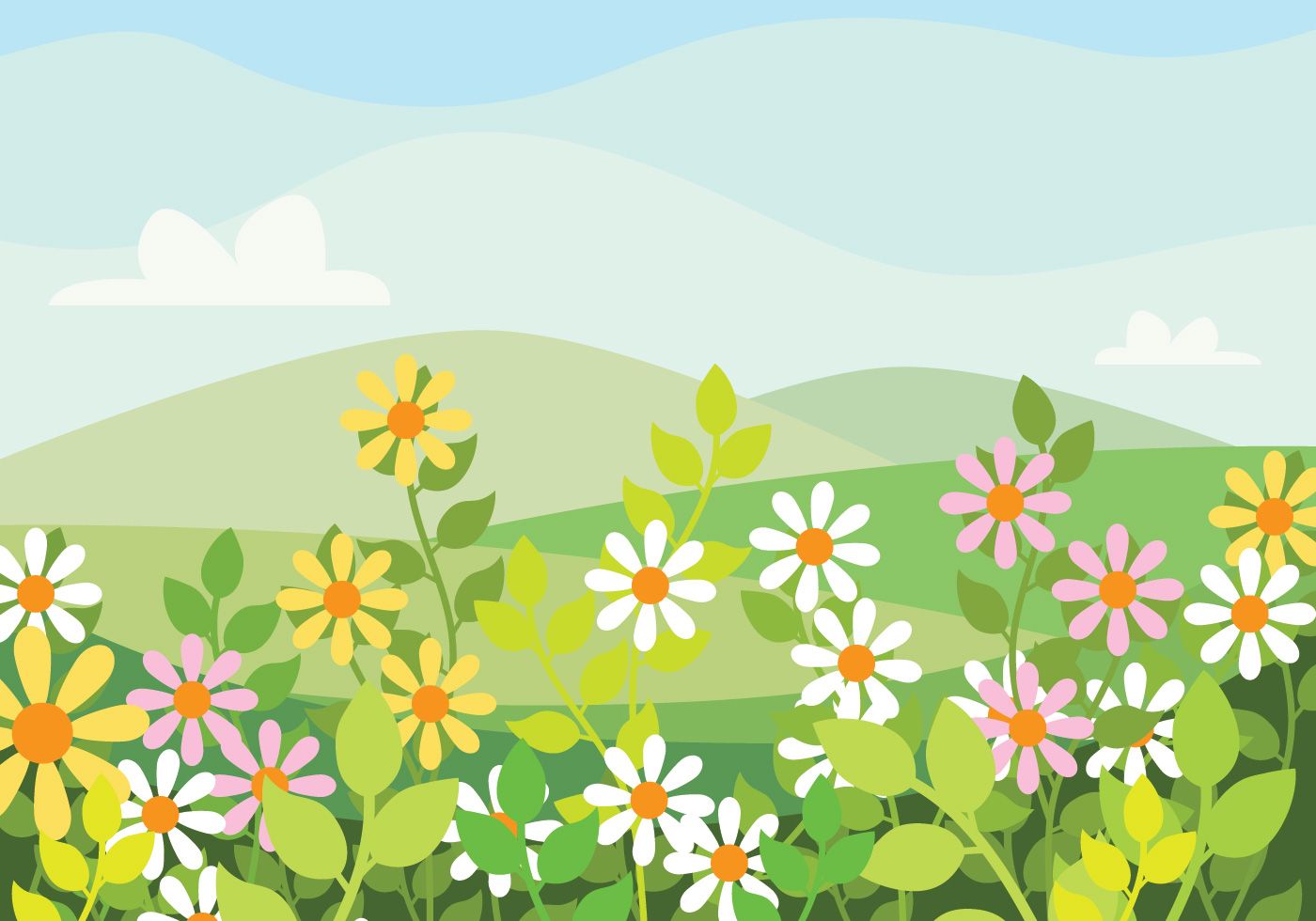 Vector Spring Meadow Wallpapers - Wallpaper Cave