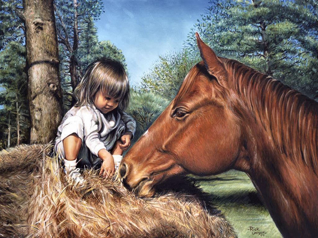 Little Girl And Horse Wallpapers - Wallpaper Cave
