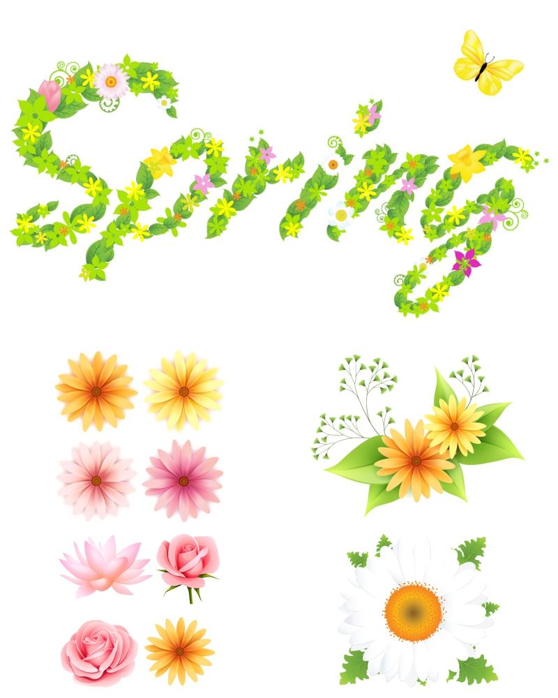 Spring Flowers Vector Wallpapers - Wallpaper Cave