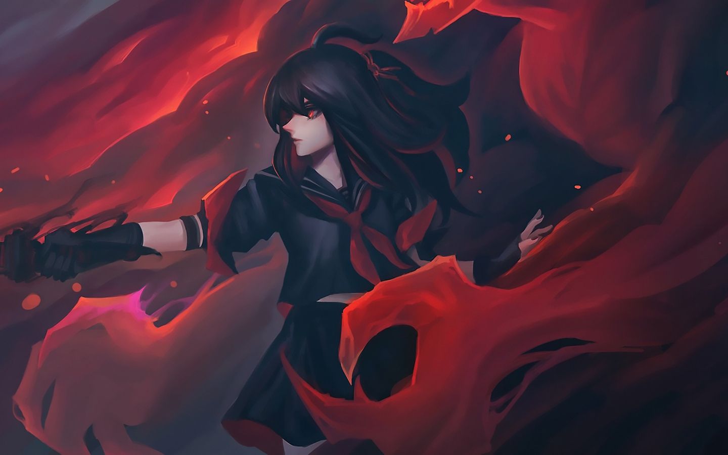 Anime Red Eye Girl Wallpapers - Wallpaper Cave