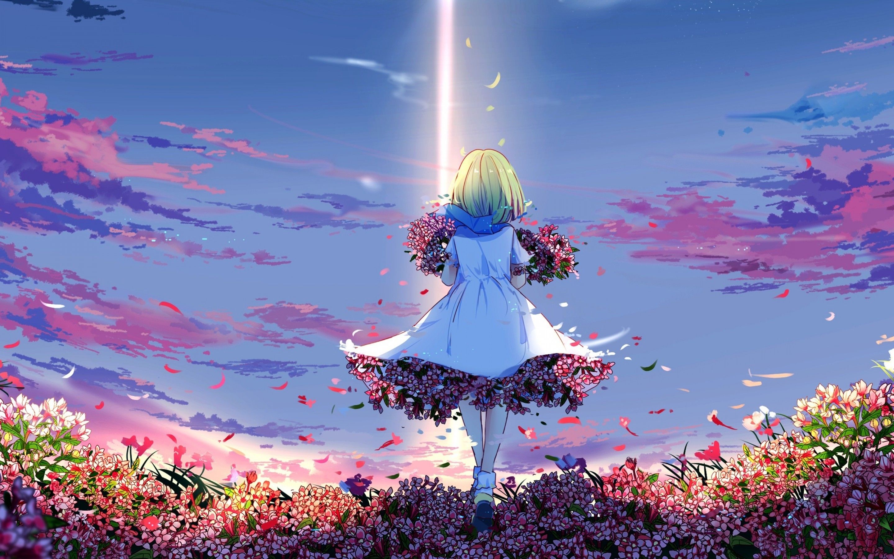 Sky Blue Spring Anime Wallpapers - Wallpaper Cave