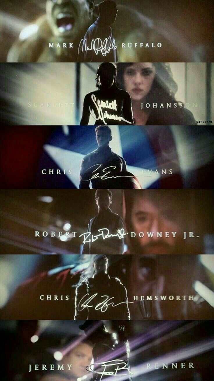 Avengers Endgame Signatures Wallpapers - Wallpaper Cave