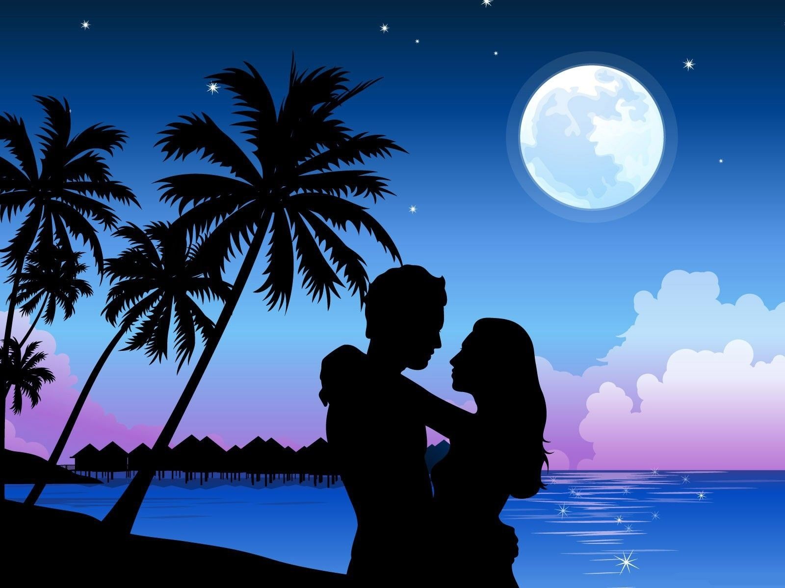 Moonlight Couple Wallpapers - Wallpaper Cave