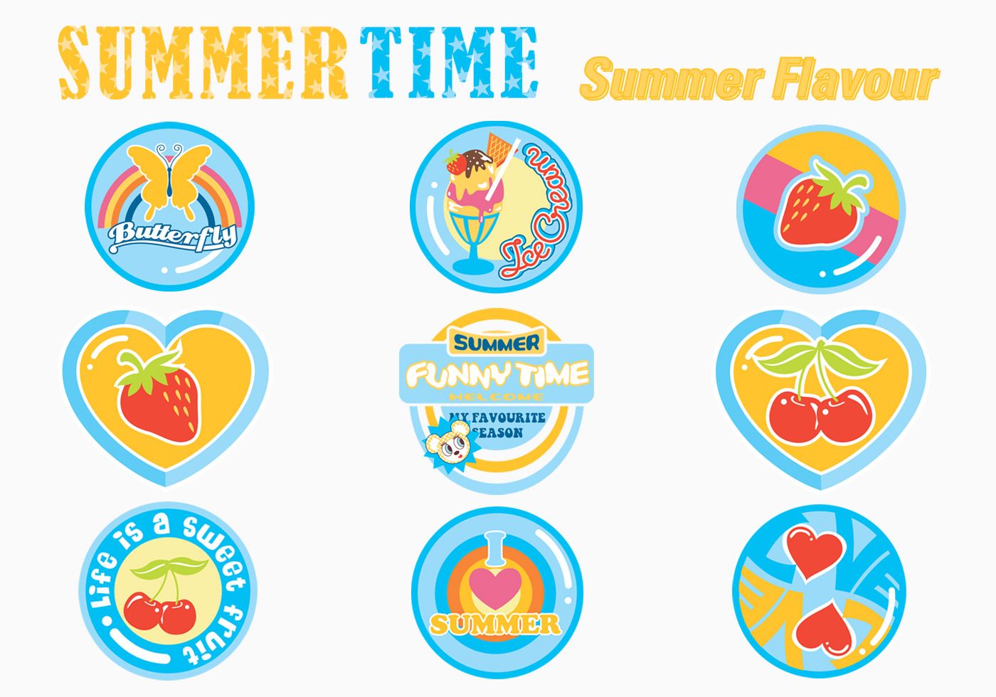 Summertime Stickers Wallpapers Wallpaper Cave