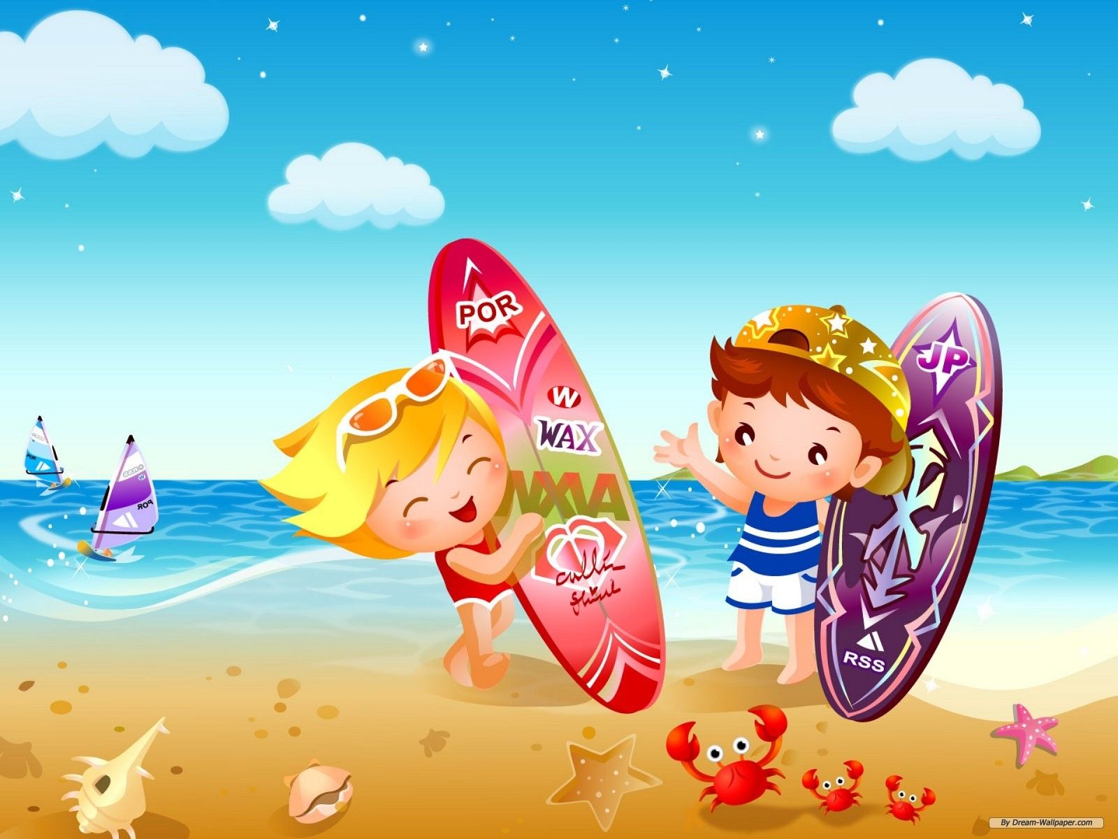 Children Summer Cartoon Wallpapers - Wallpaper Cave