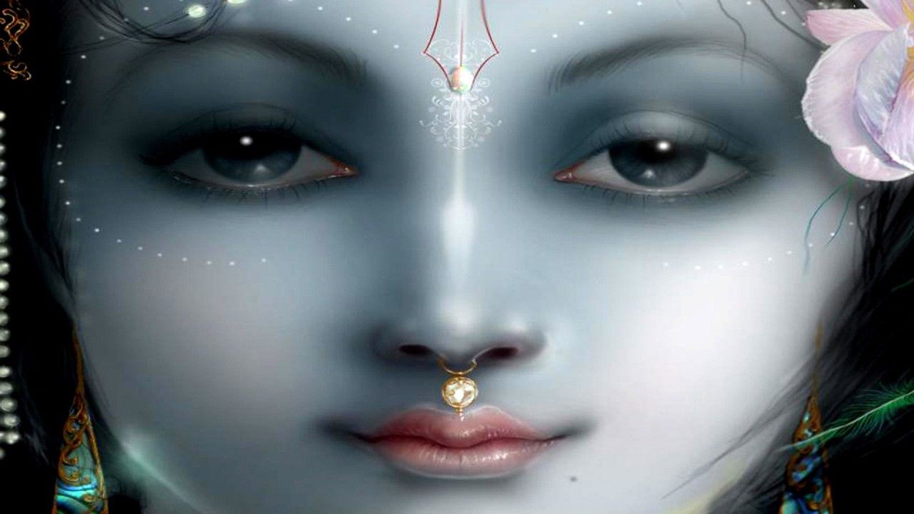 Krishna Face Wallpapers - Wallpaper Cave