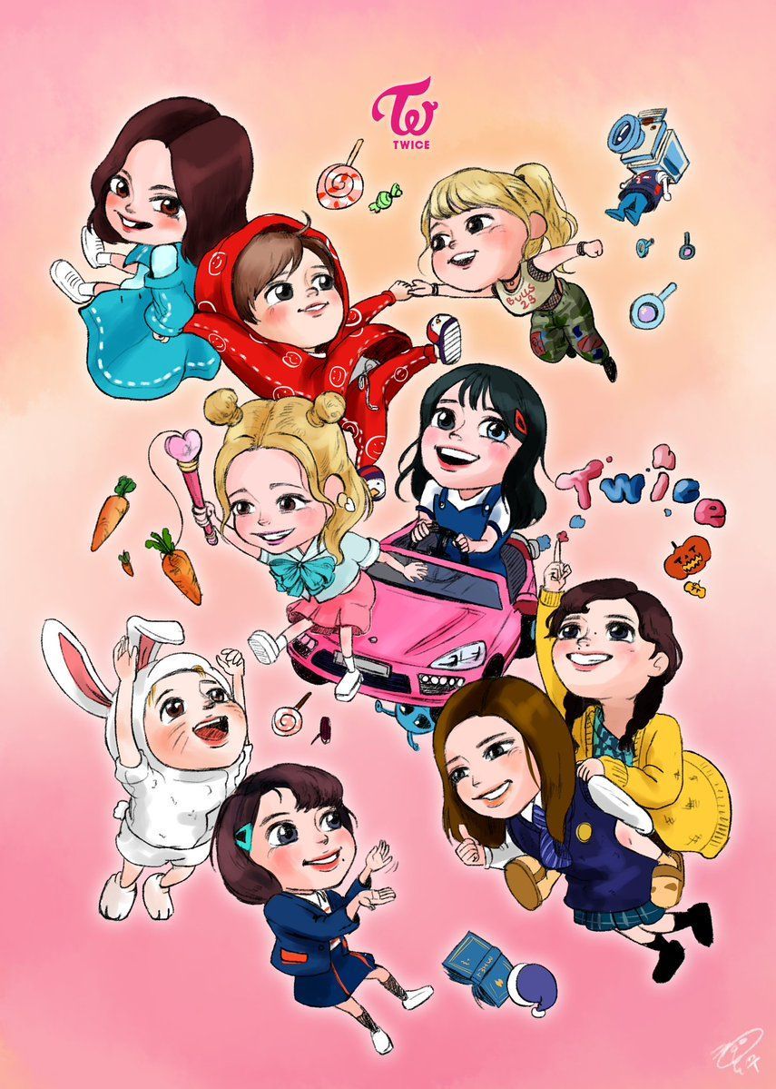 Twice Cartoon Wallpapers - Wallpaper Cave