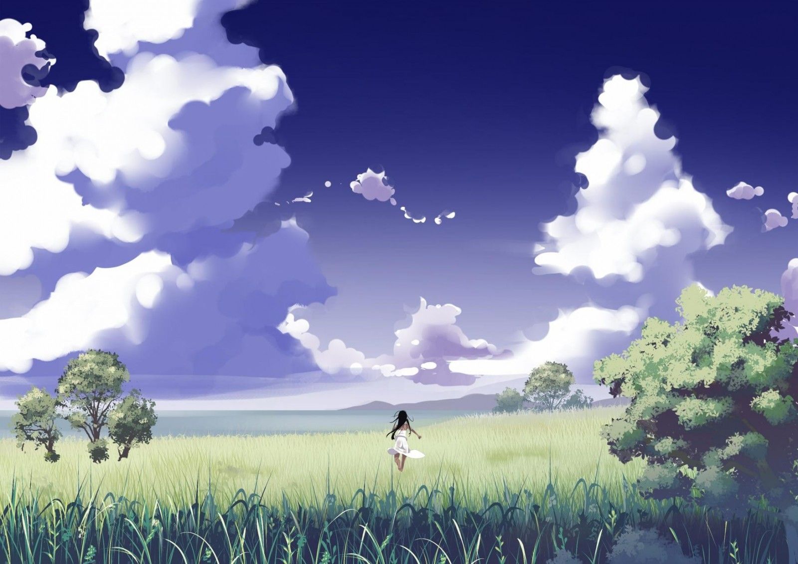 Anime Grassland Wallpapers - Wallpaper Cave