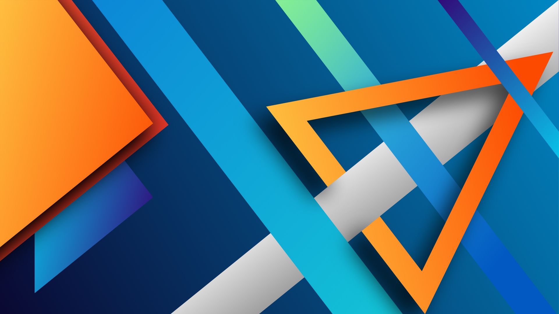 Blue Triangles Geometric Shapes Wallpapers - Wallpaper Cave