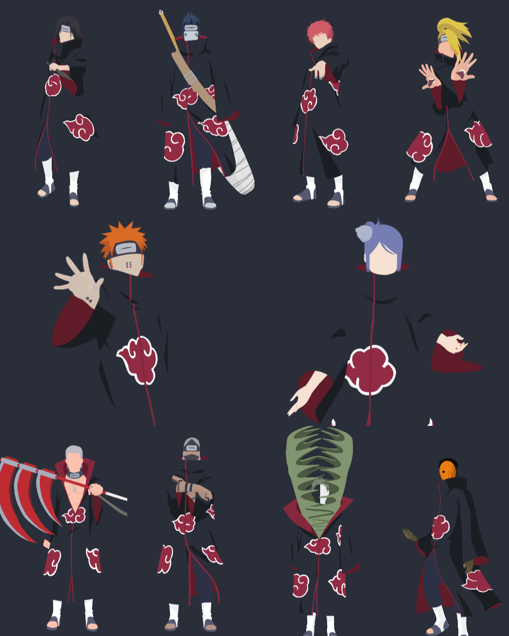 Akatsuki Minimal Wallpapers - Wallpaper Cave