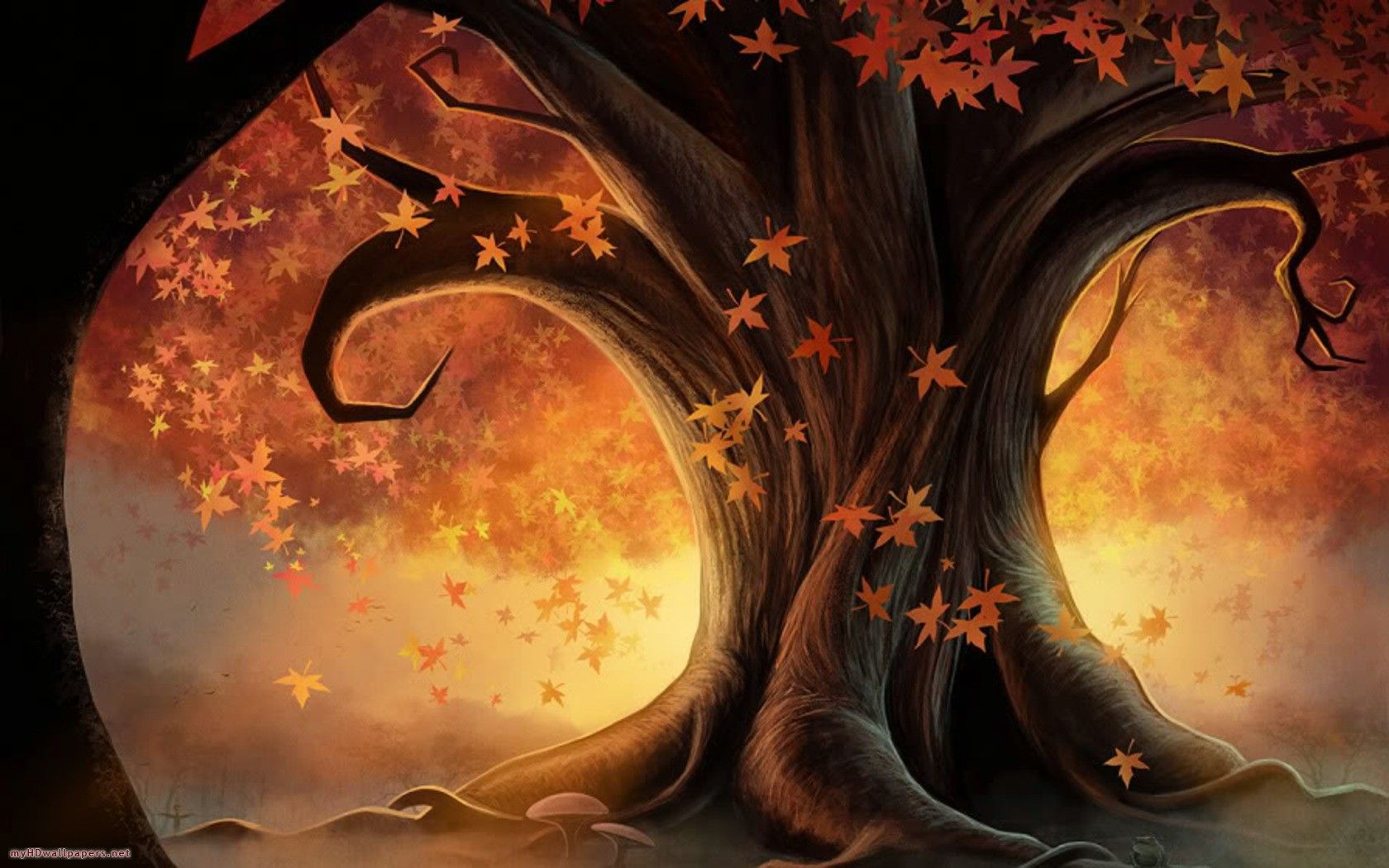 Autumn Art Desktop Wallpapers - Wallpaper Cave