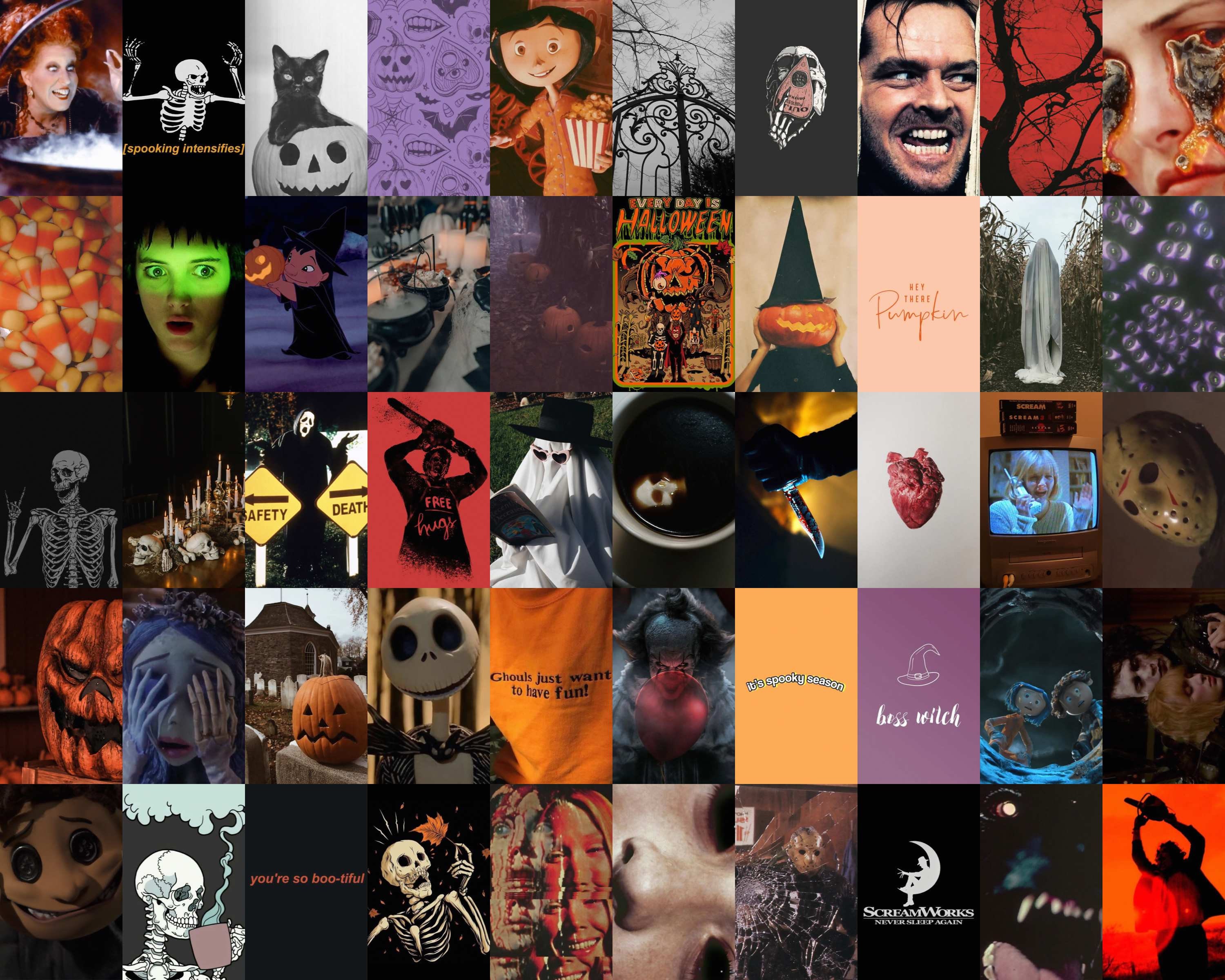 Halloween Computer Collage Wallpapers - Wallpaper Cave