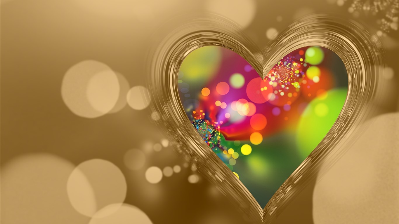 Colorful Lights Heart HD Wallpapers - Wallpaper Cave