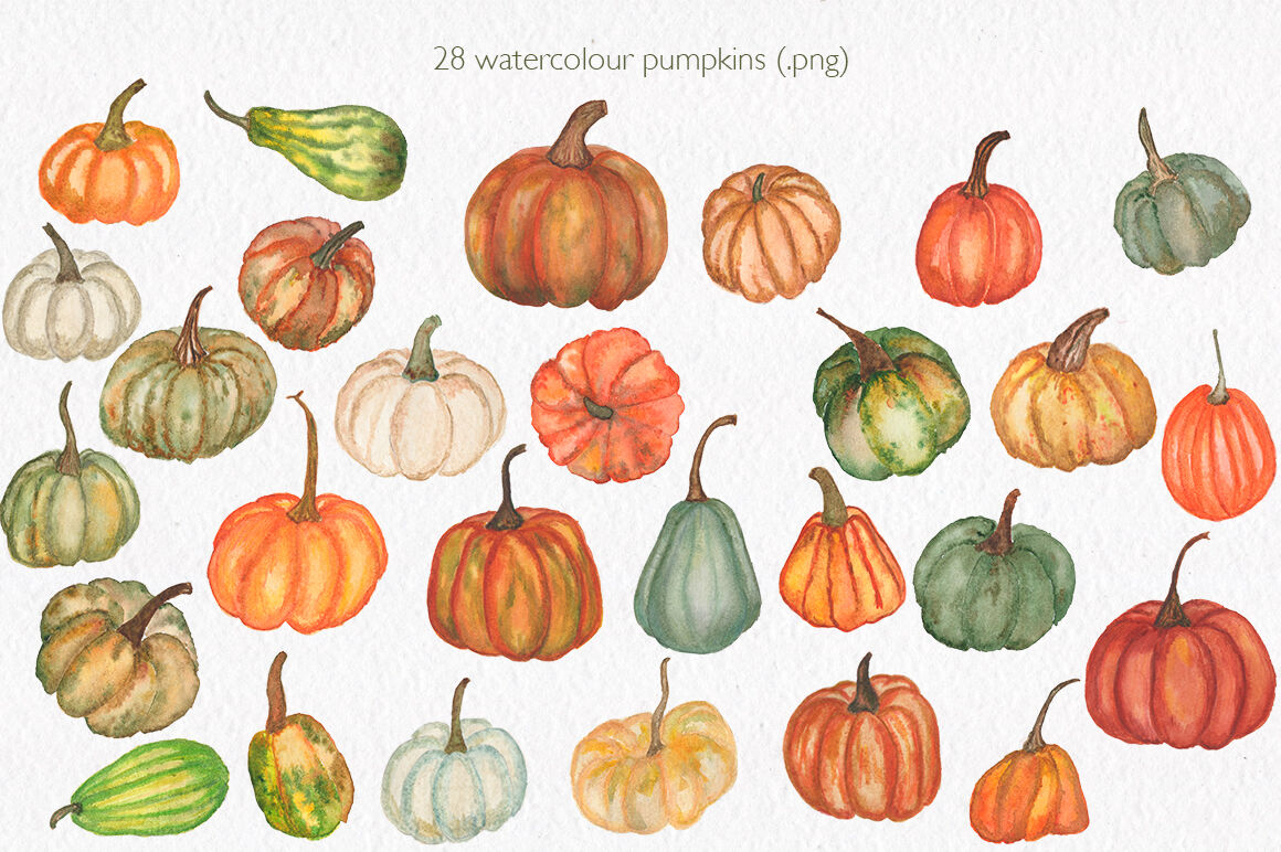 Autumn Pumpkin Watercolor Wallpapers - Wallpaper Cave
