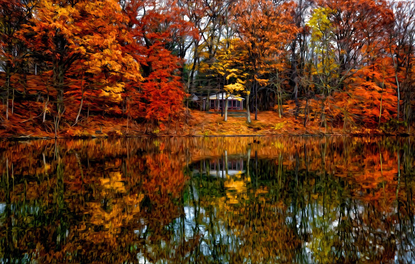 Autumn Forest House Wallpapers - Wallpaper Cave