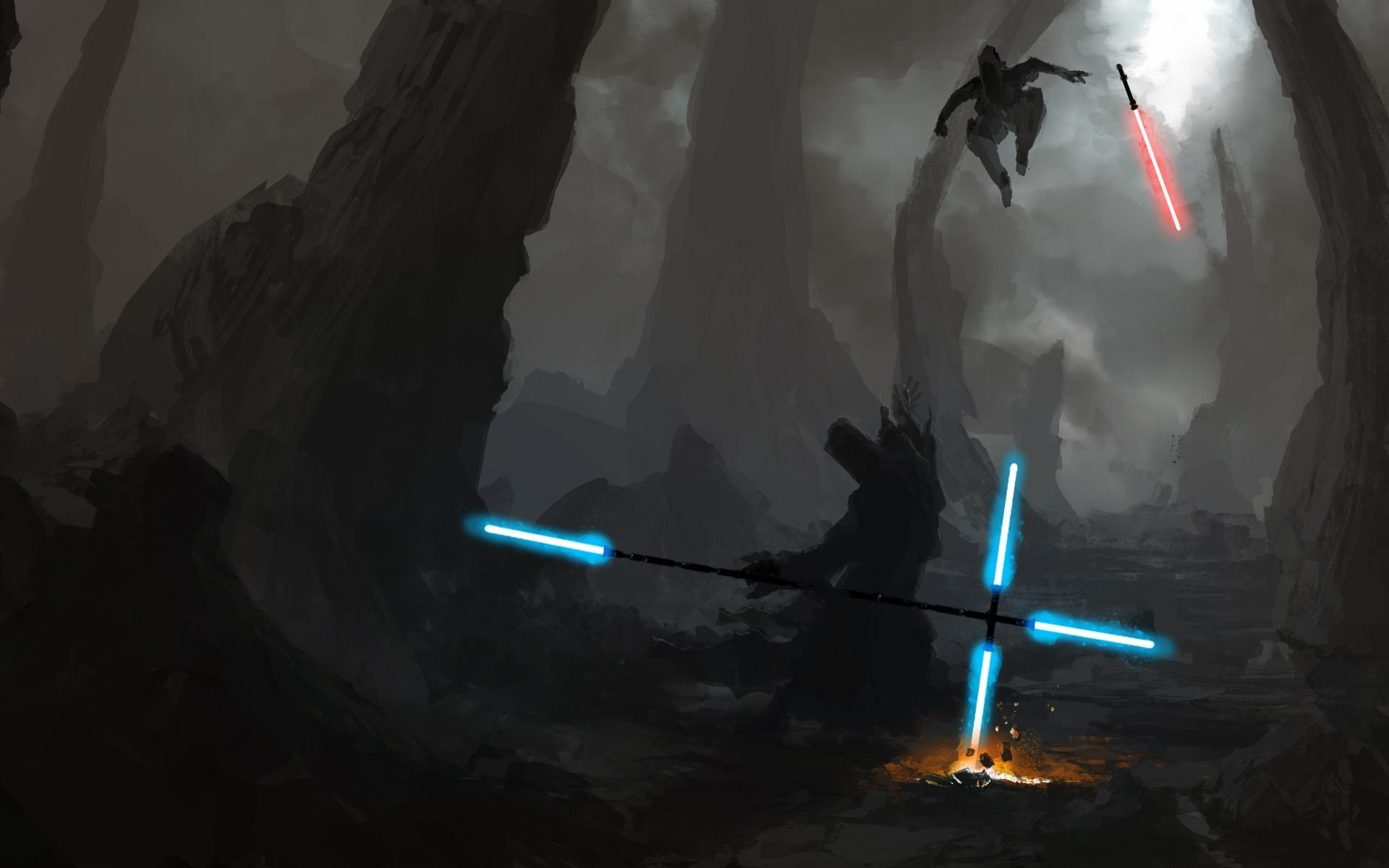 Star Wars Lightsaber Fight Wallpapers - Wallpaper Cave
