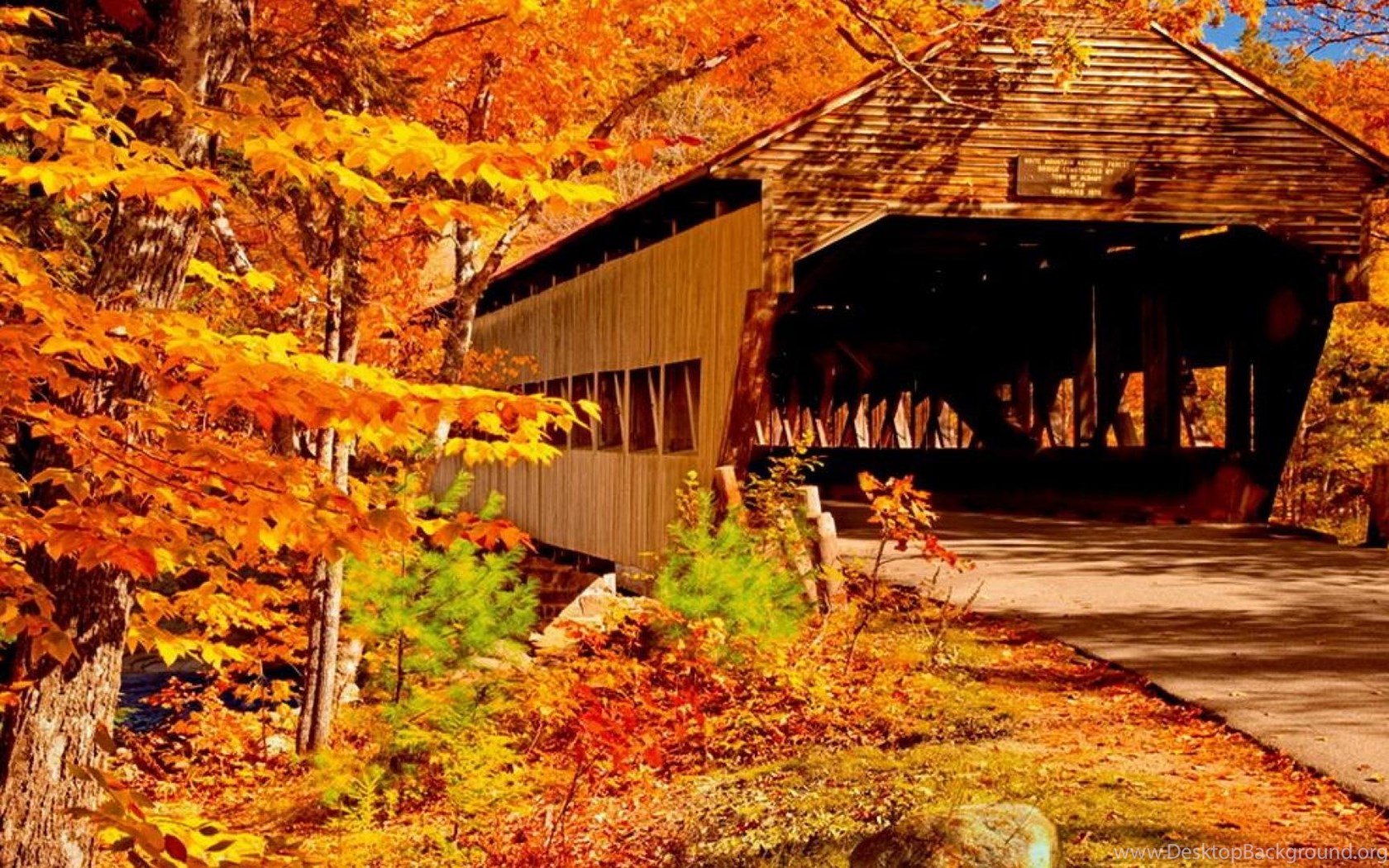 Autumn Covered Bridges Wallpapers - Wallpaper Cave