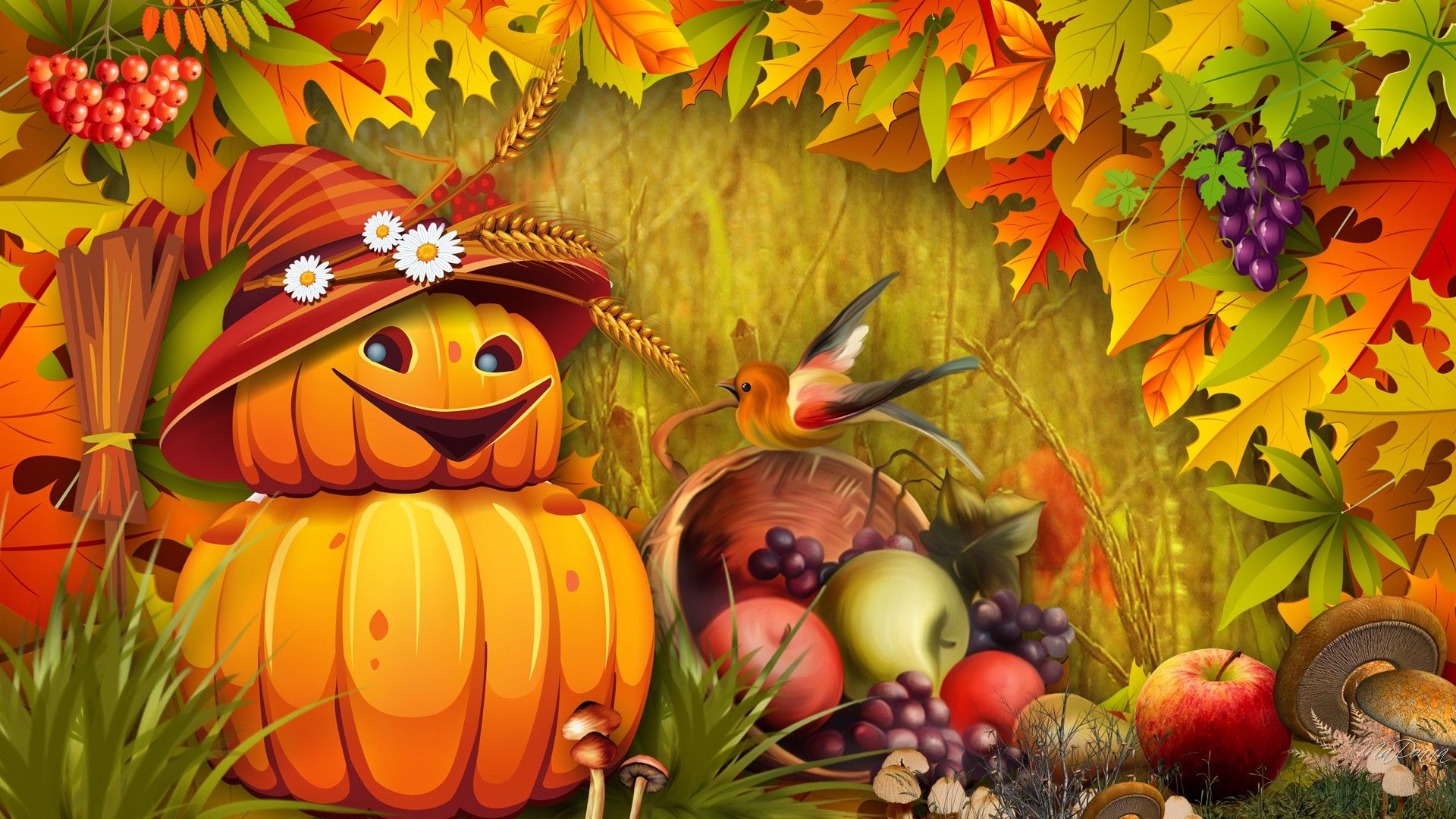 Autumn Pumpkins Fall Wallpapers - Wallpaper Cave