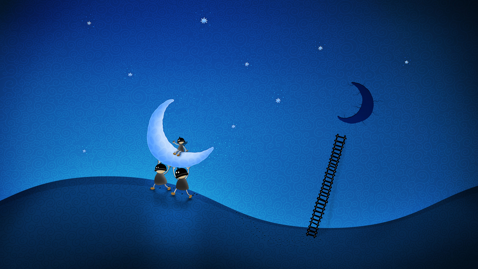Cartoon Moon Wallpapers - Wallpaper Cave