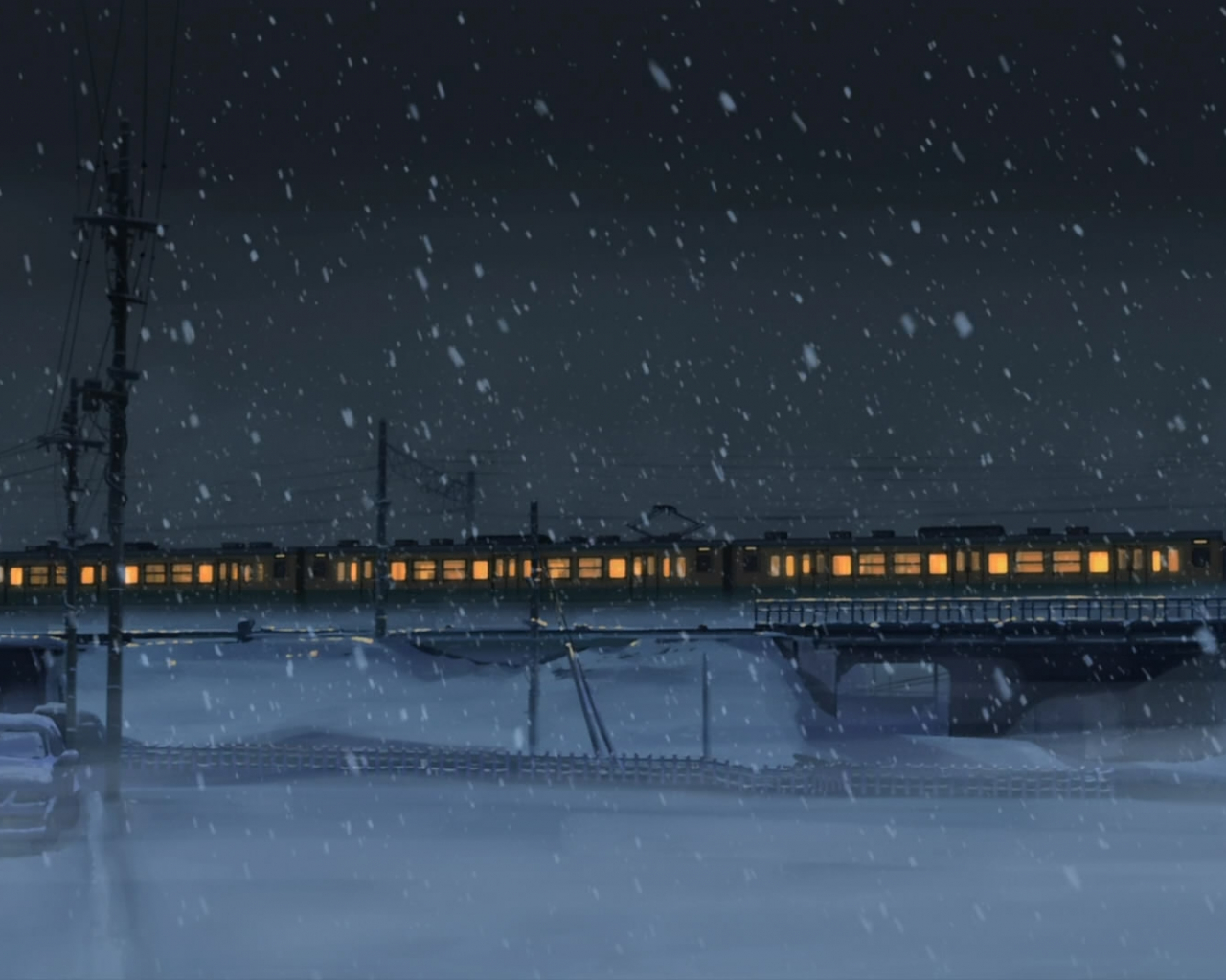 Winter Railroad Night Wallpapers - Wallpaper Cave