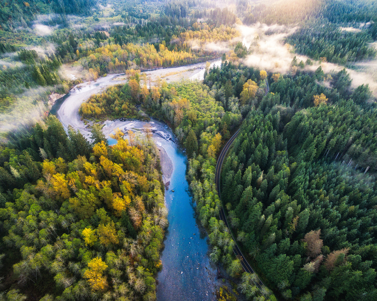 Aerial View River Wallpapers - Wallpaper Cave