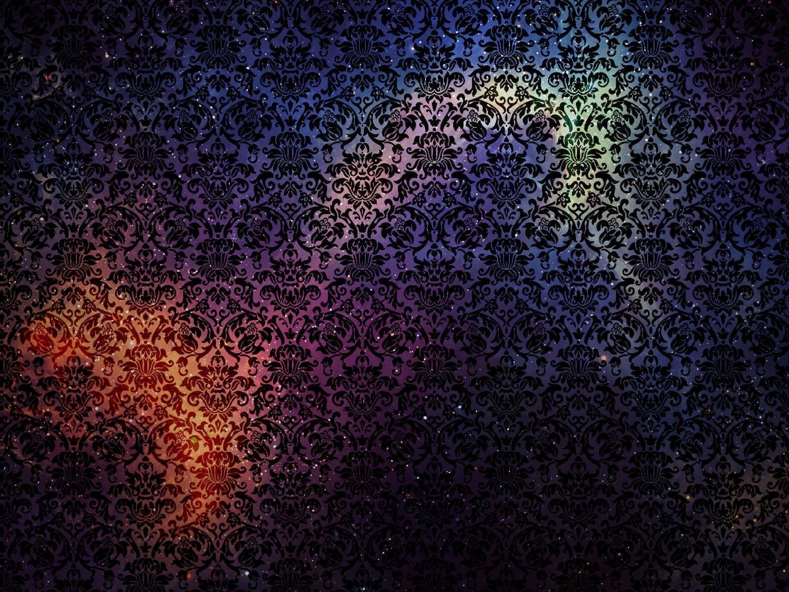 Purple Damask Desktop Background